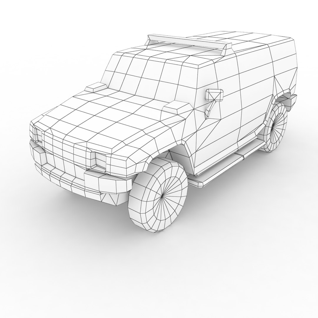 3d H2 Police Suv Model