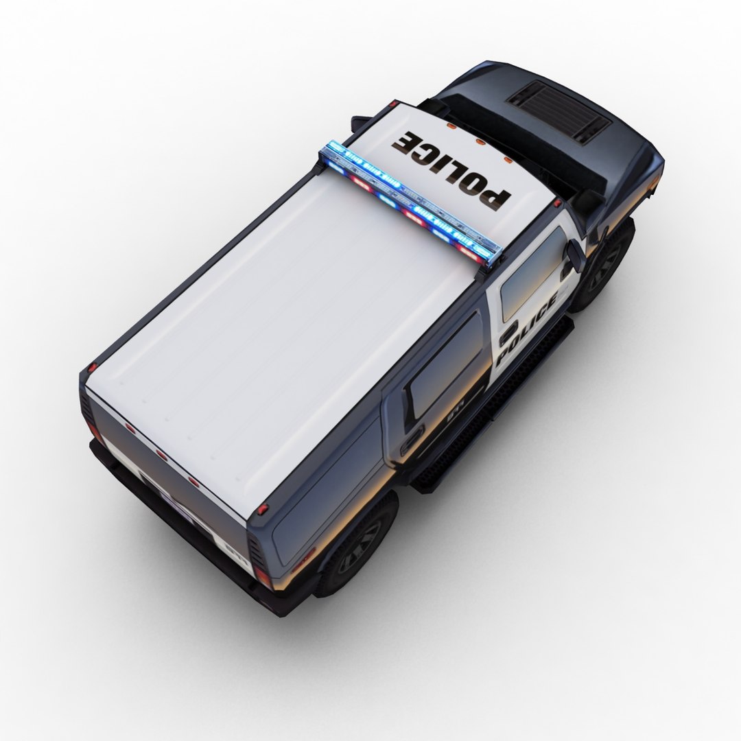 3d H2 Police Suv Model