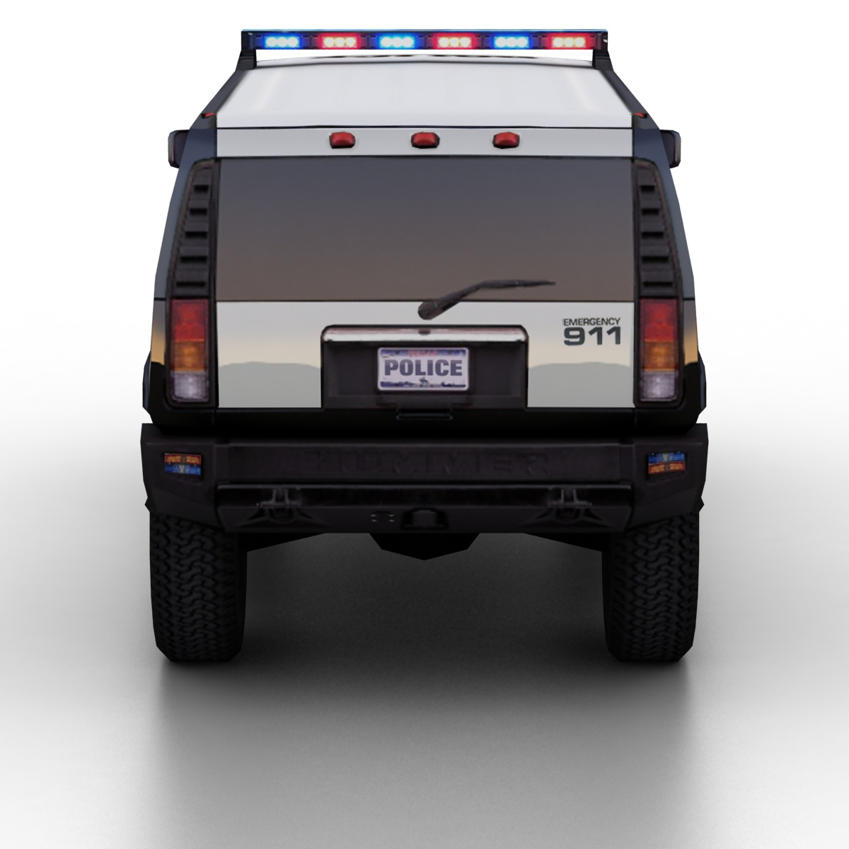 3d h2 police suv model