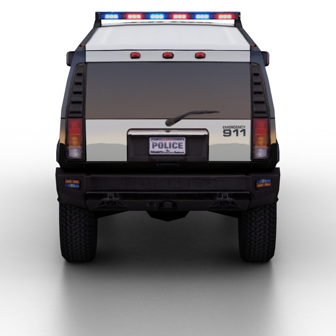3d H2 Police Suv Model
