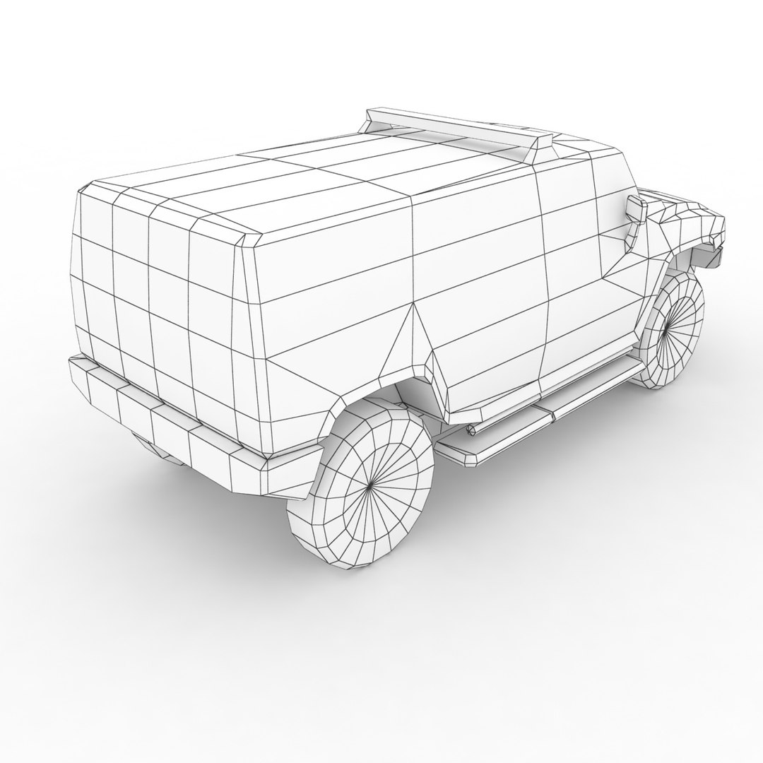 3d H2 Police Suv Model