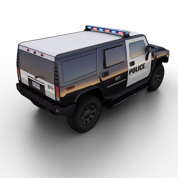 3d h2 police suv model