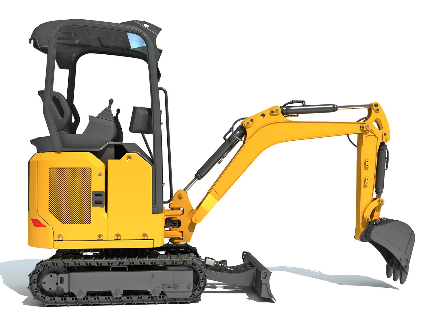 Mini Excavator 3D Model - TurboSquid 1417328