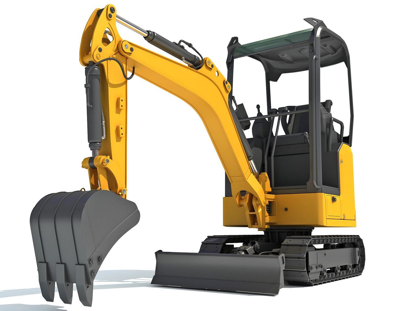 Mini Excavator 3D Model - TurboSquid 1417328