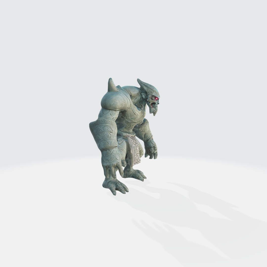 A Large Muscular Gray Monster 3D Model - TurboSquid 2259340