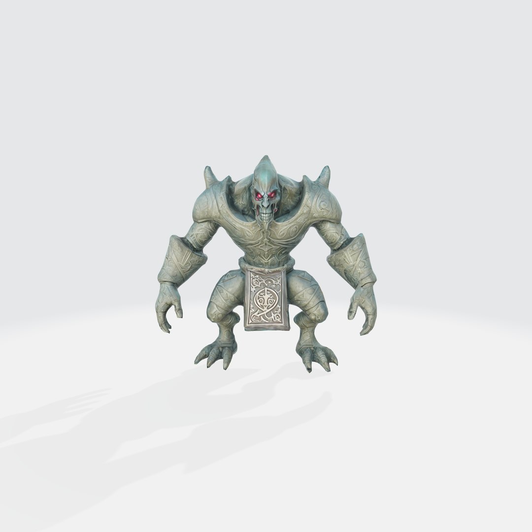 A Large Muscular Gray Monster 3D Model - TurboSquid 2259340