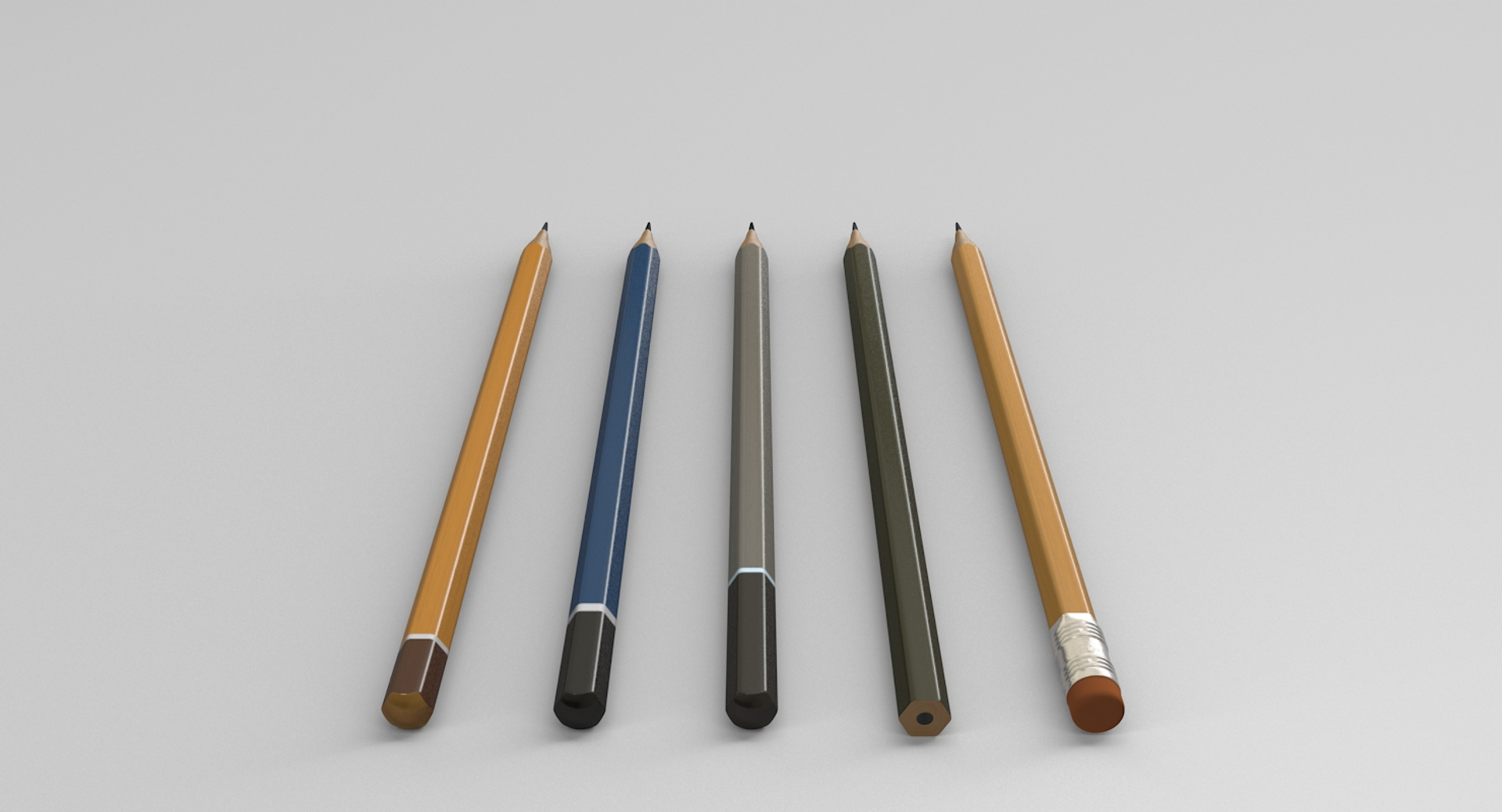 3D Pencil Set Model - TurboSquid 1188843