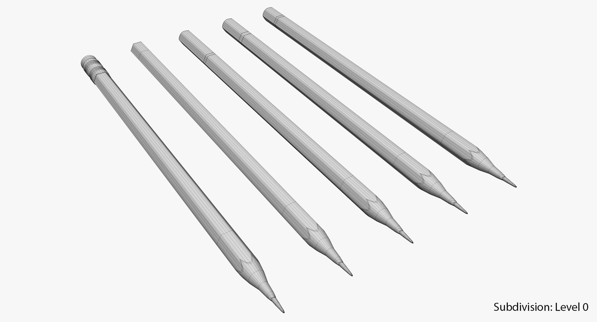 3D Pencil Set Model - TurboSquid 1188843