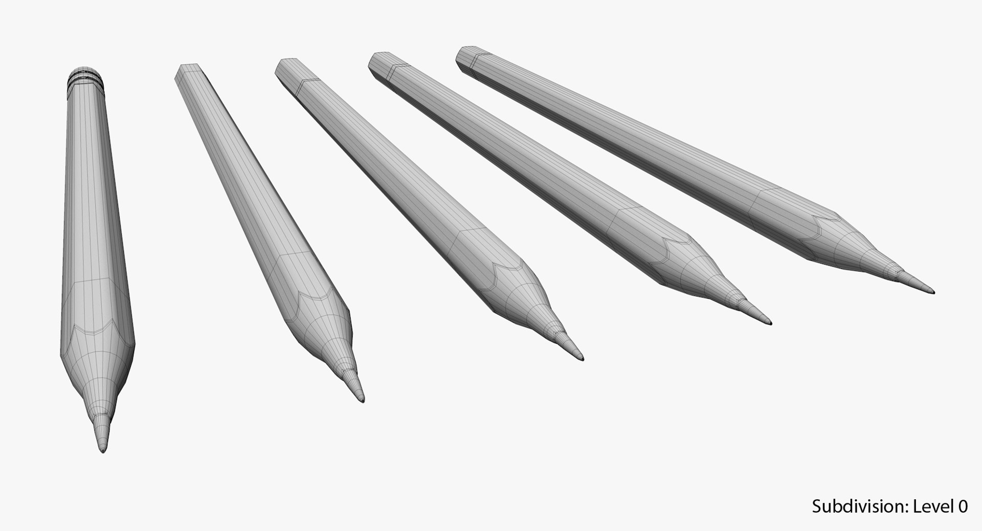 3D Pencil Set Model - TurboSquid 1188843