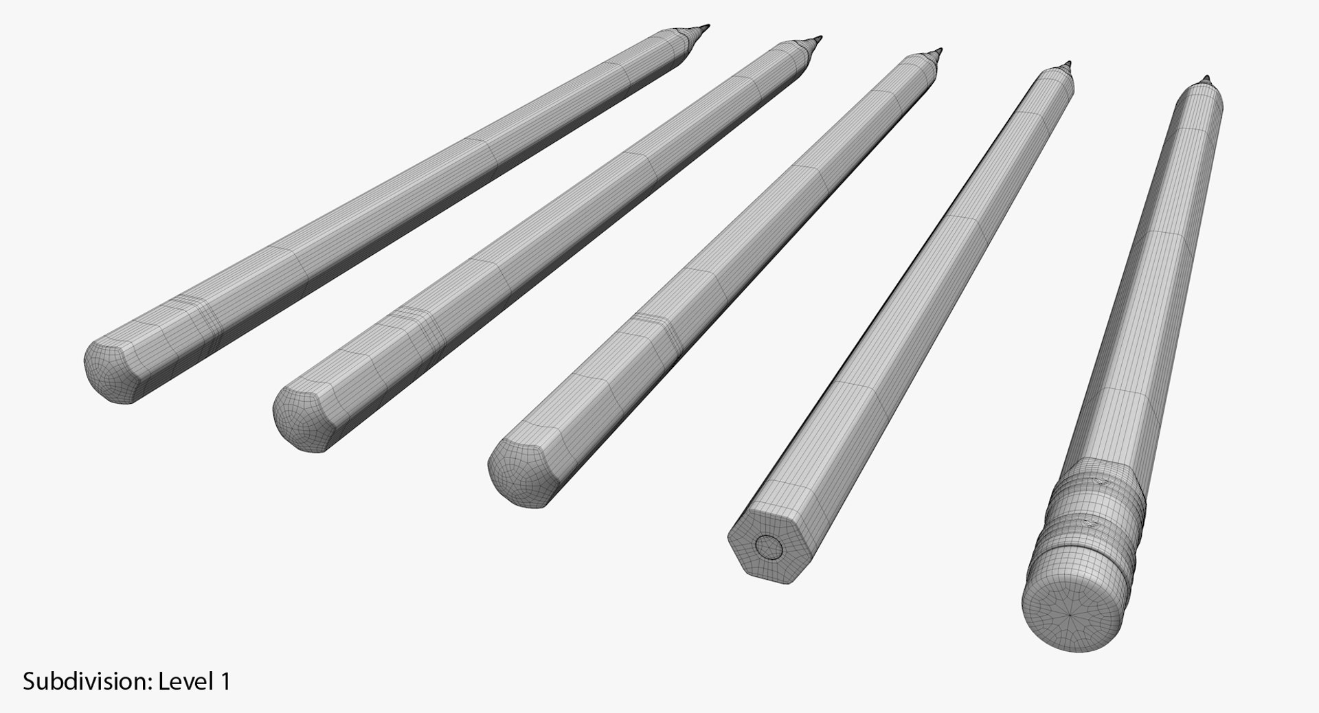 3D Pencil Set Model - TurboSquid 1188843