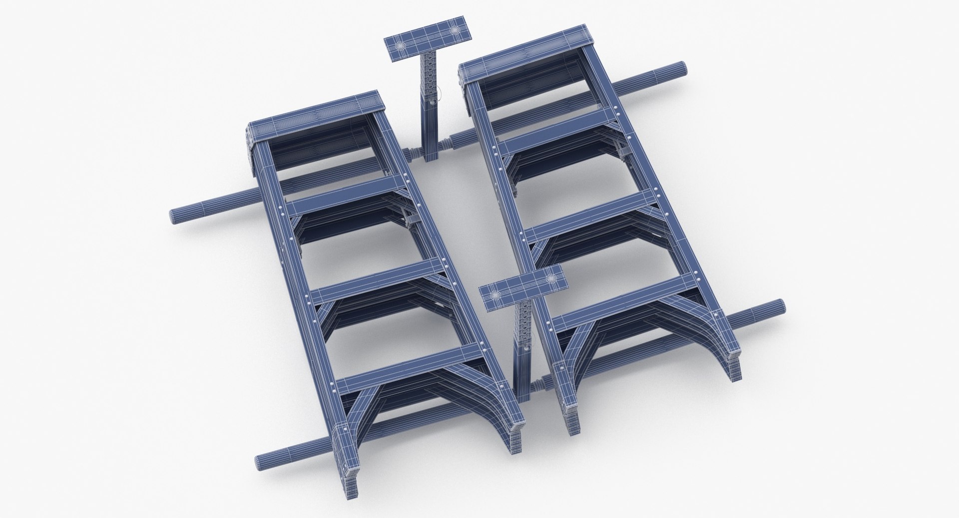 3D Model Ladder Storage 01 Short Ladder Clean And Dirty - TurboSquid ...