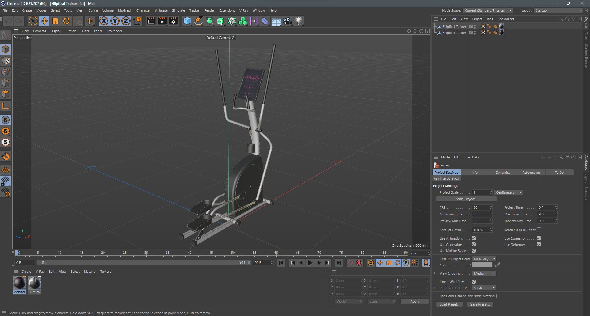 3D Model Elliptical Trainer - TurboSquid 2124802