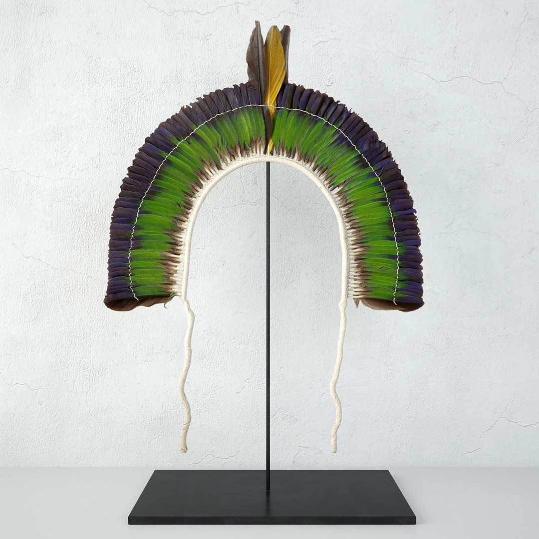 3D 20th Century Brazilian Tribal Feather Headdress - TurboSquid 2128992