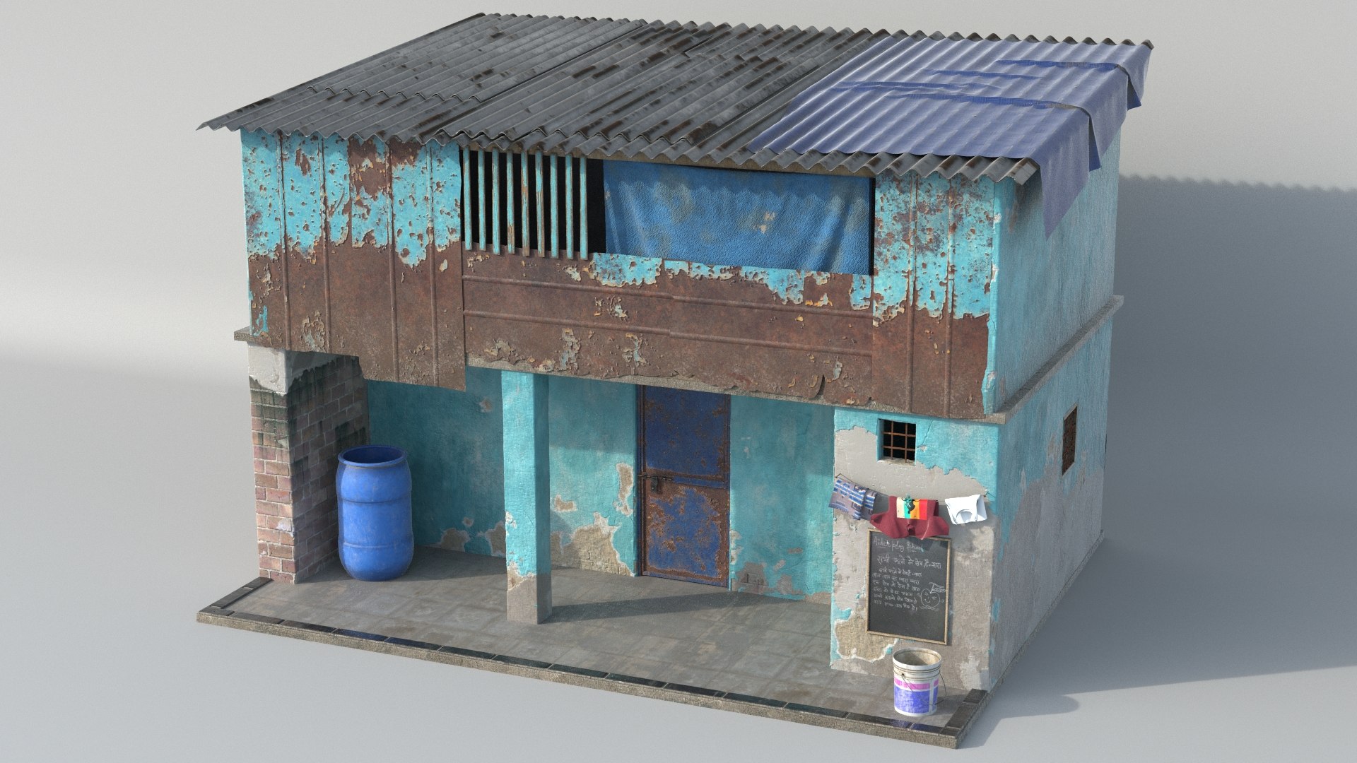 Slum House Scene 1 UHD 3D Model - TurboSquid 2135392