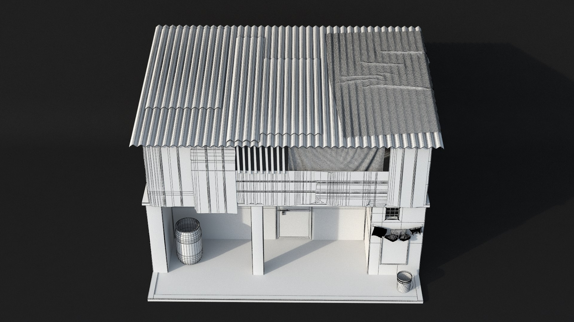 Slum House Scene 1 UHD 3D Model - TurboSquid 2135392