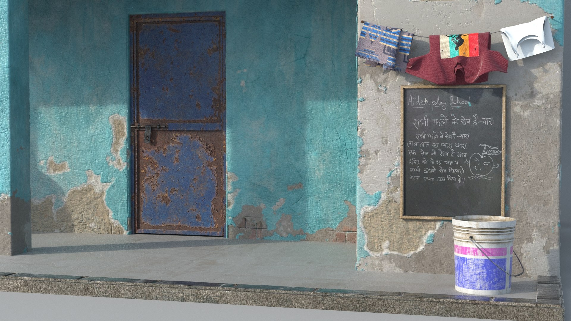 Slum House Scene 1 UHD 3D Model - TurboSquid 2135392