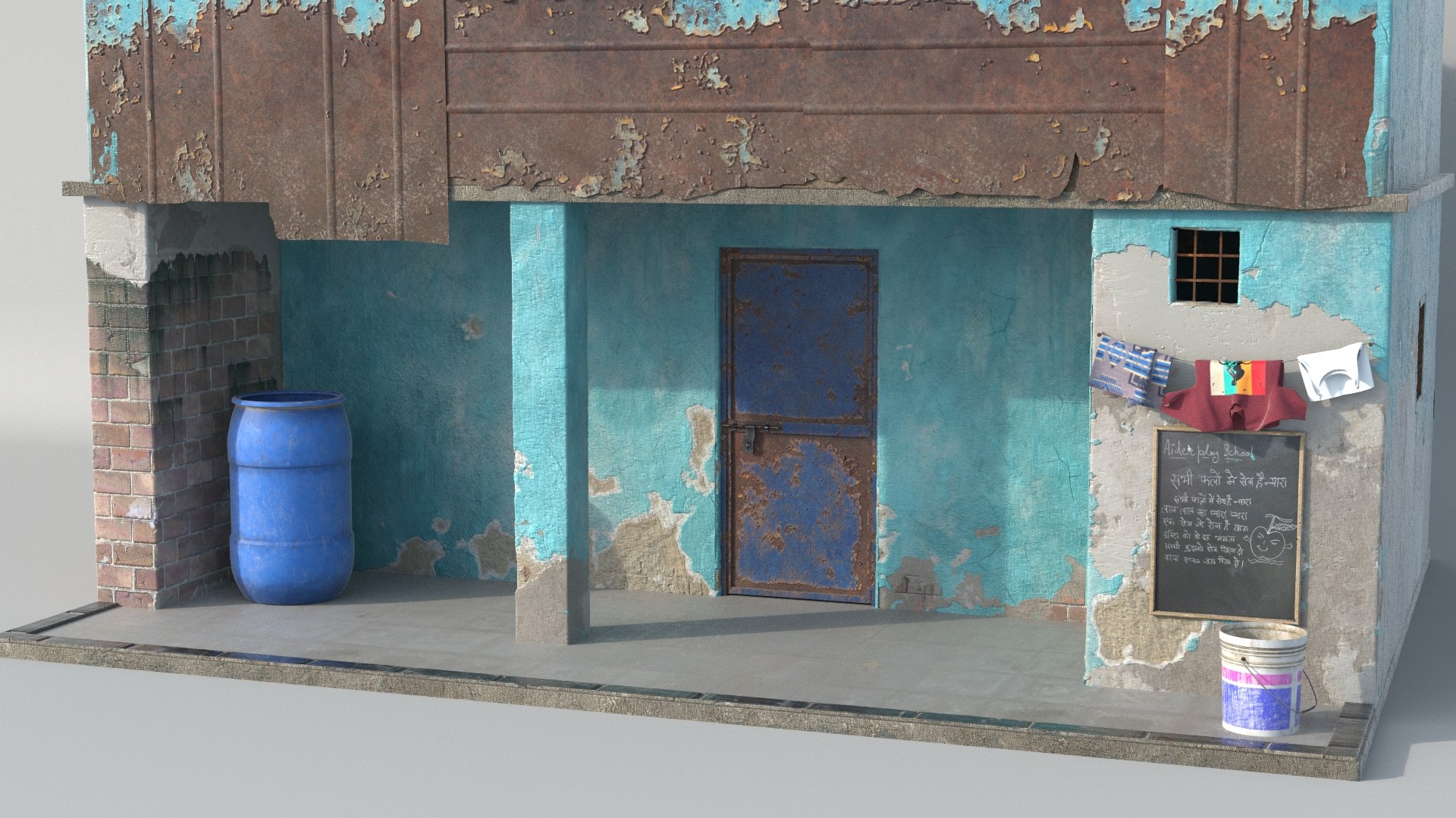 Slum House Scene 1 UHD 3D Model - TurboSquid 2135392