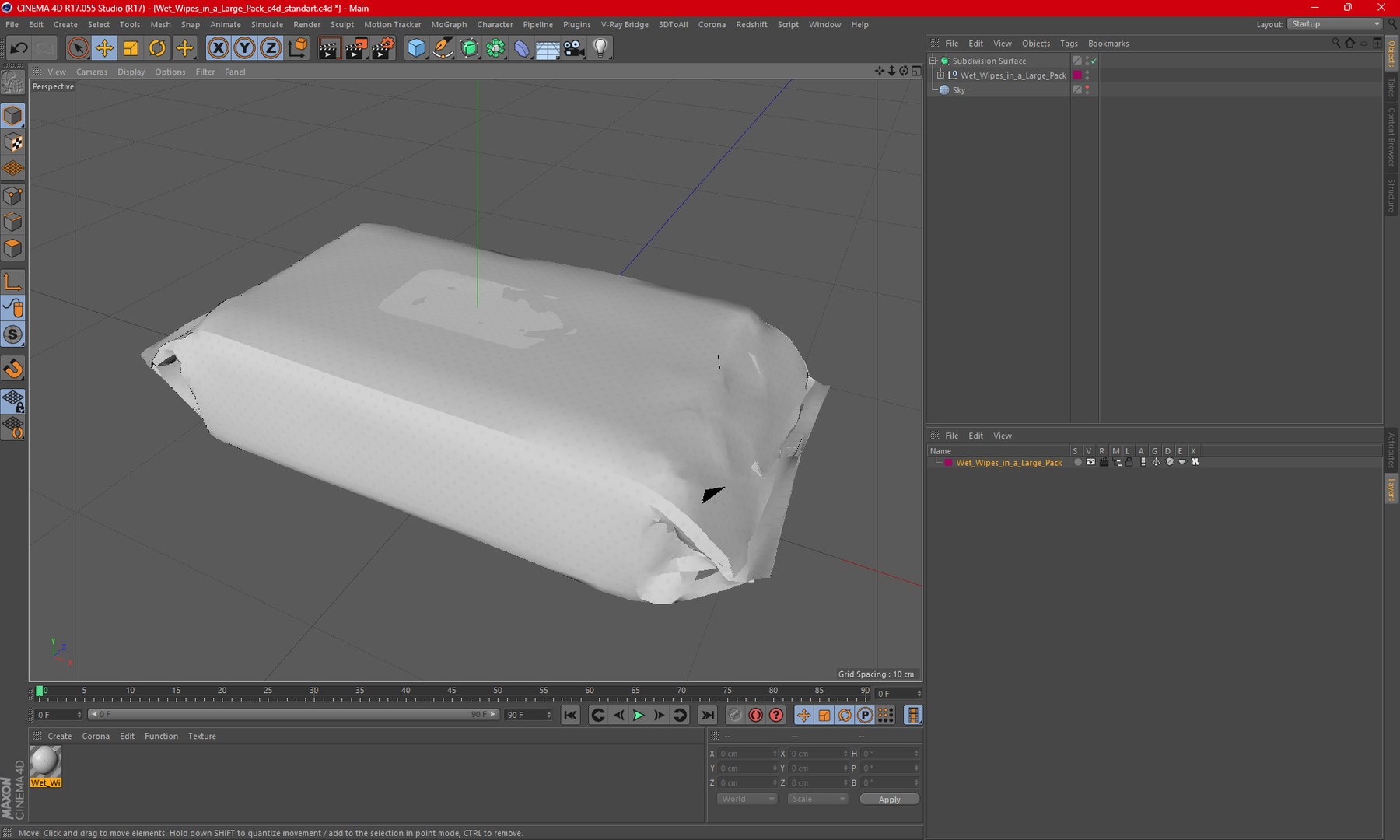 3D Wet Wipes In A Large Pack Model - TurboSquid 2231271