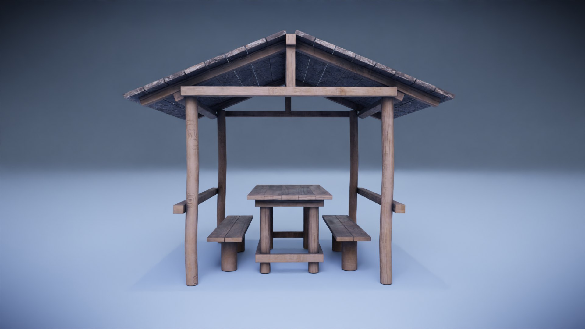 Wooden Gazebo Model - TurboSquid 2210911