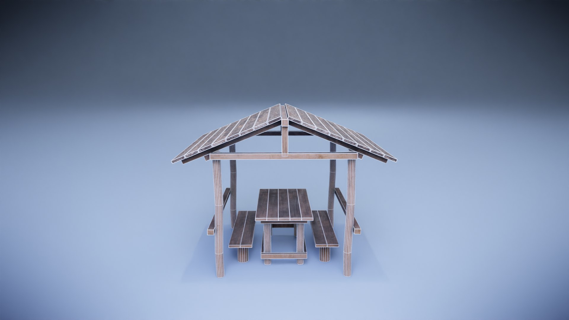 Wooden Gazebo Model - TurboSquid 2210911