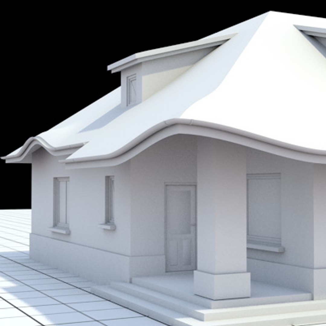 single-family house 3d obj