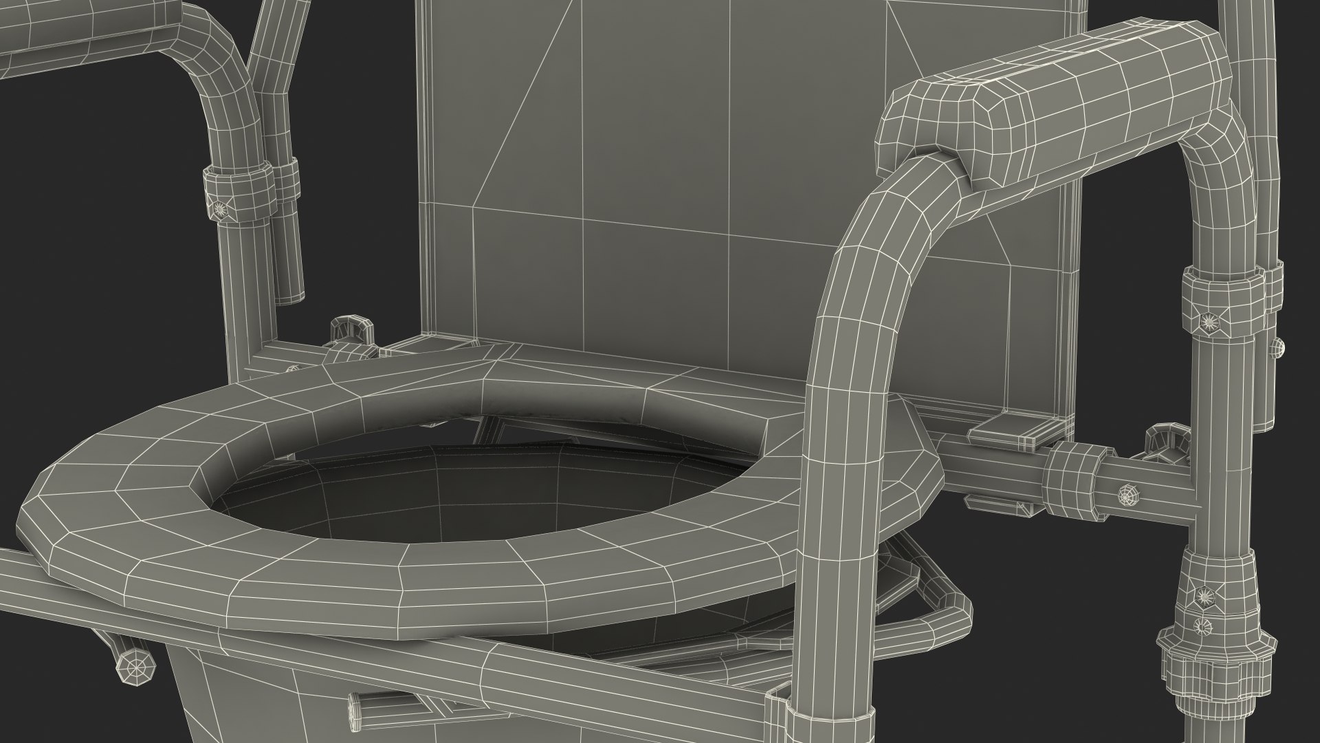 Medical folding bedside commode 3D model - TurboSquid 1650712