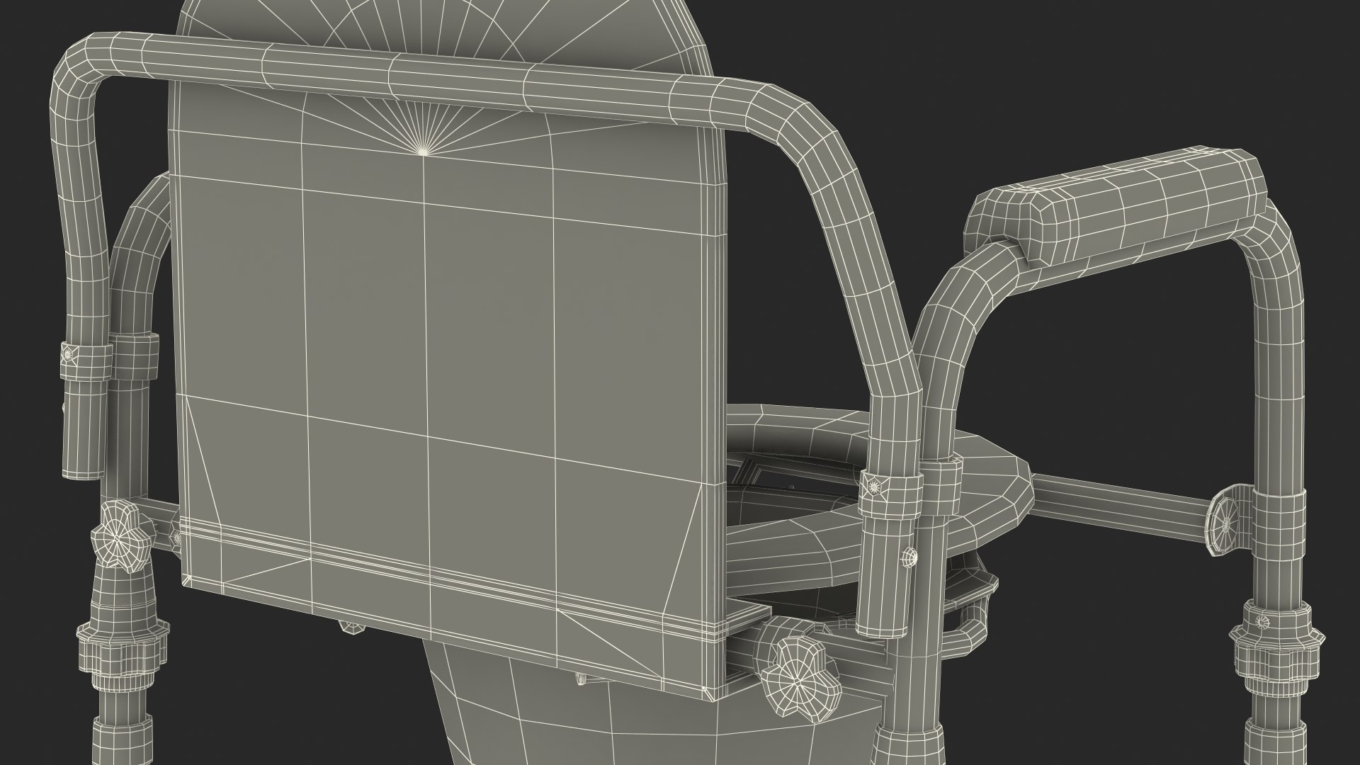 Medical folding bedside commode 3D model - TurboSquid 1650712