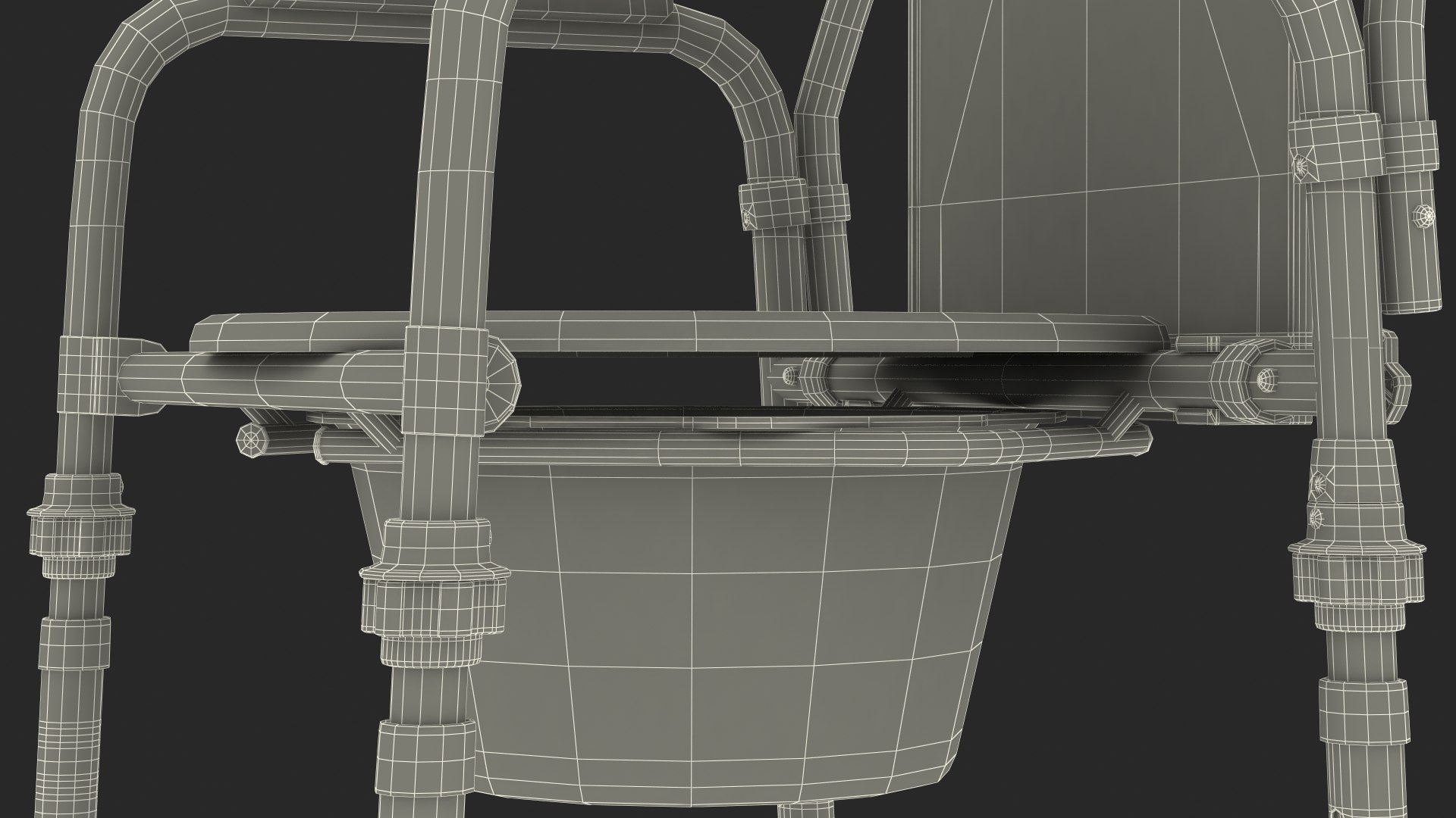 Medical folding bedside commode 3D model - TurboSquid 1650712