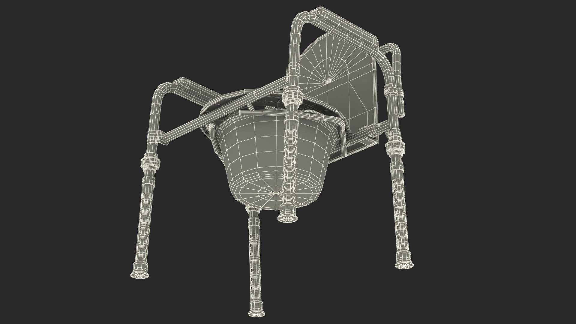 Medical folding bedside commode 3D model - TurboSquid 1650712