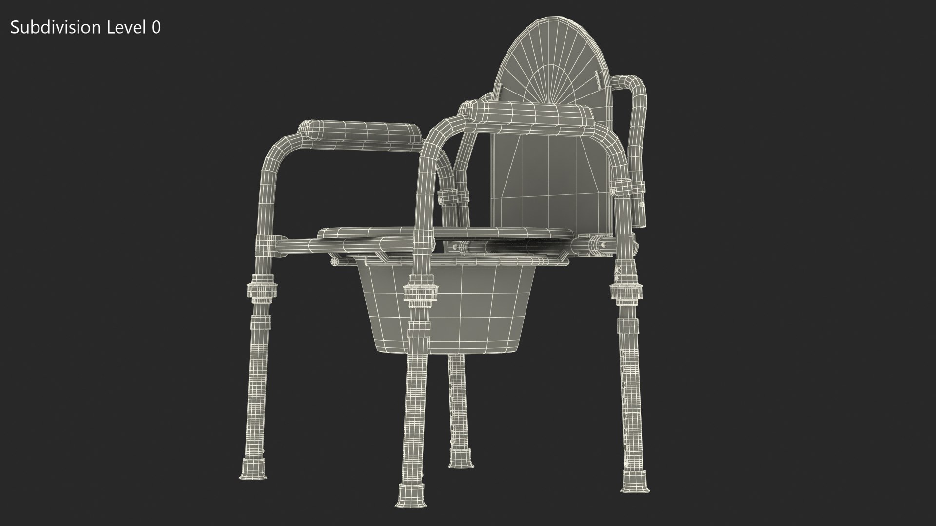 Medical folding bedside commode 3D model - TurboSquid 1650712
