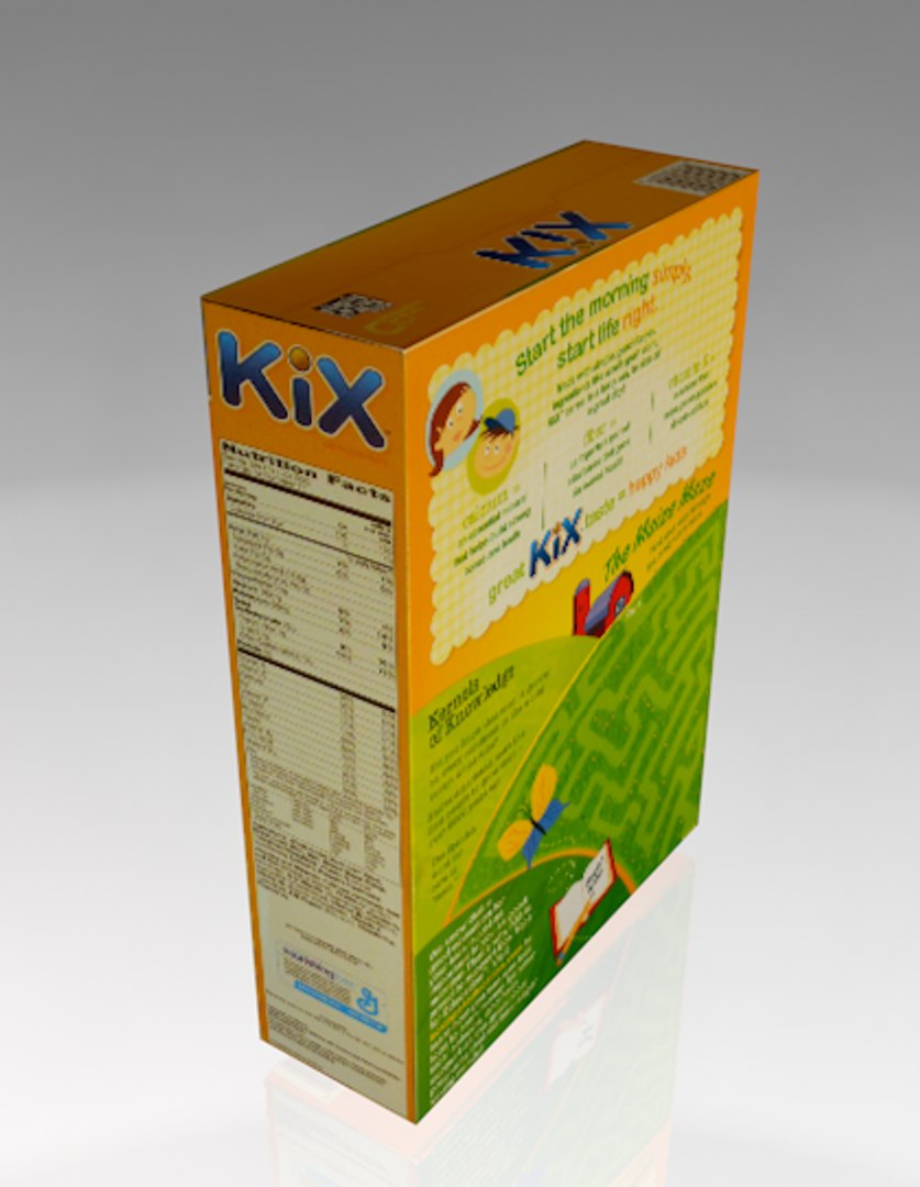 Kix Cereal Box 3d Obj