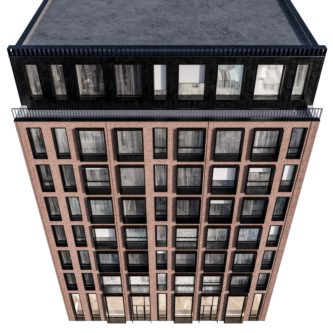 3D Modern Facades Collection Vol 1 - 5 Facades Model - TurboSquid 1905218