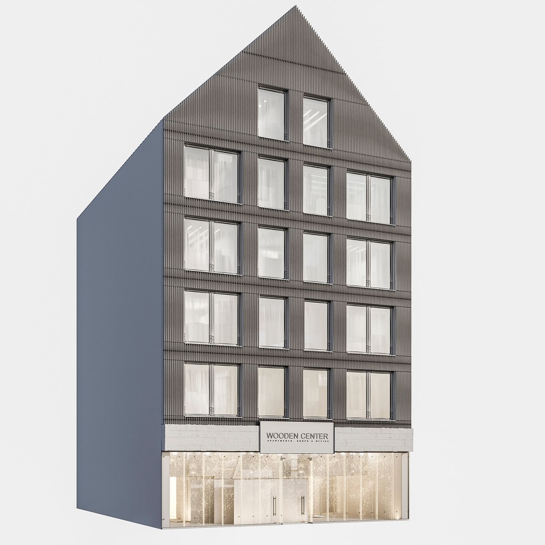 3D Modern Facades Collection Vol 1 - 5 Facades Model - TurboSquid 1905218