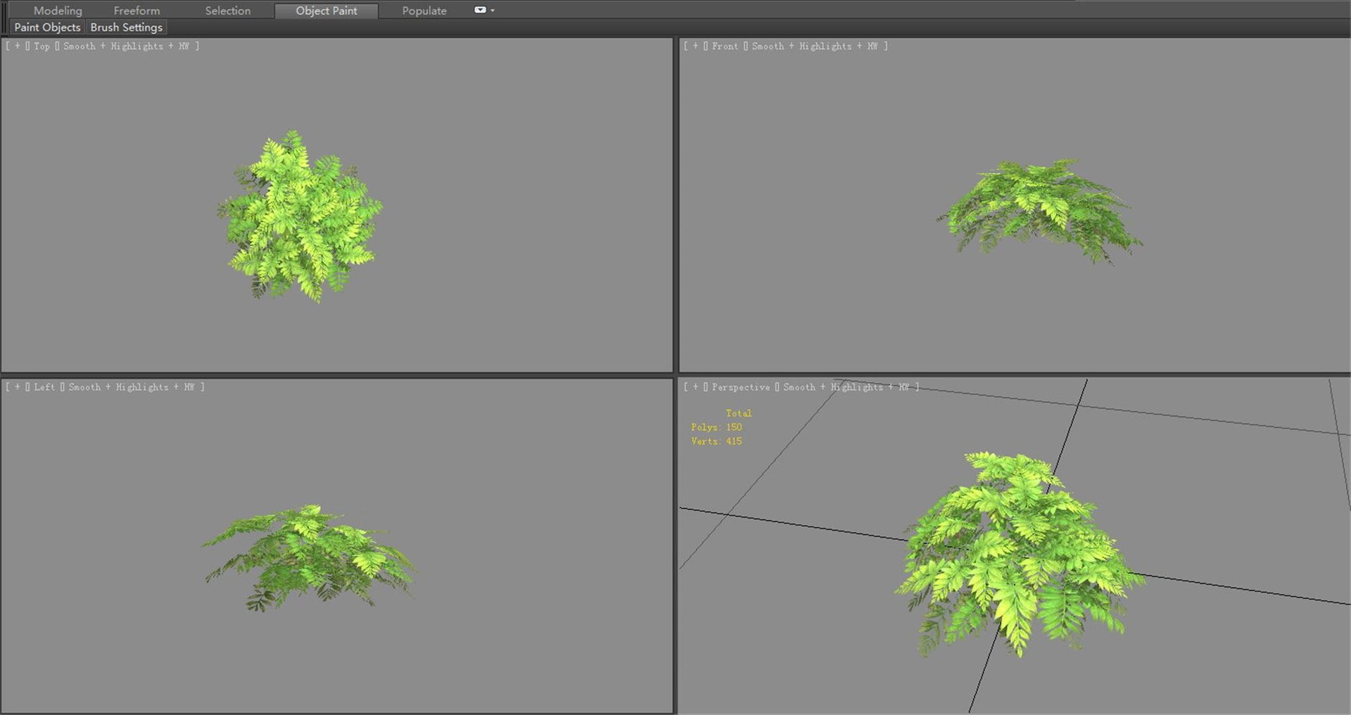 3D Cartoon Grass Bushes Model - TurboSquid 2258507