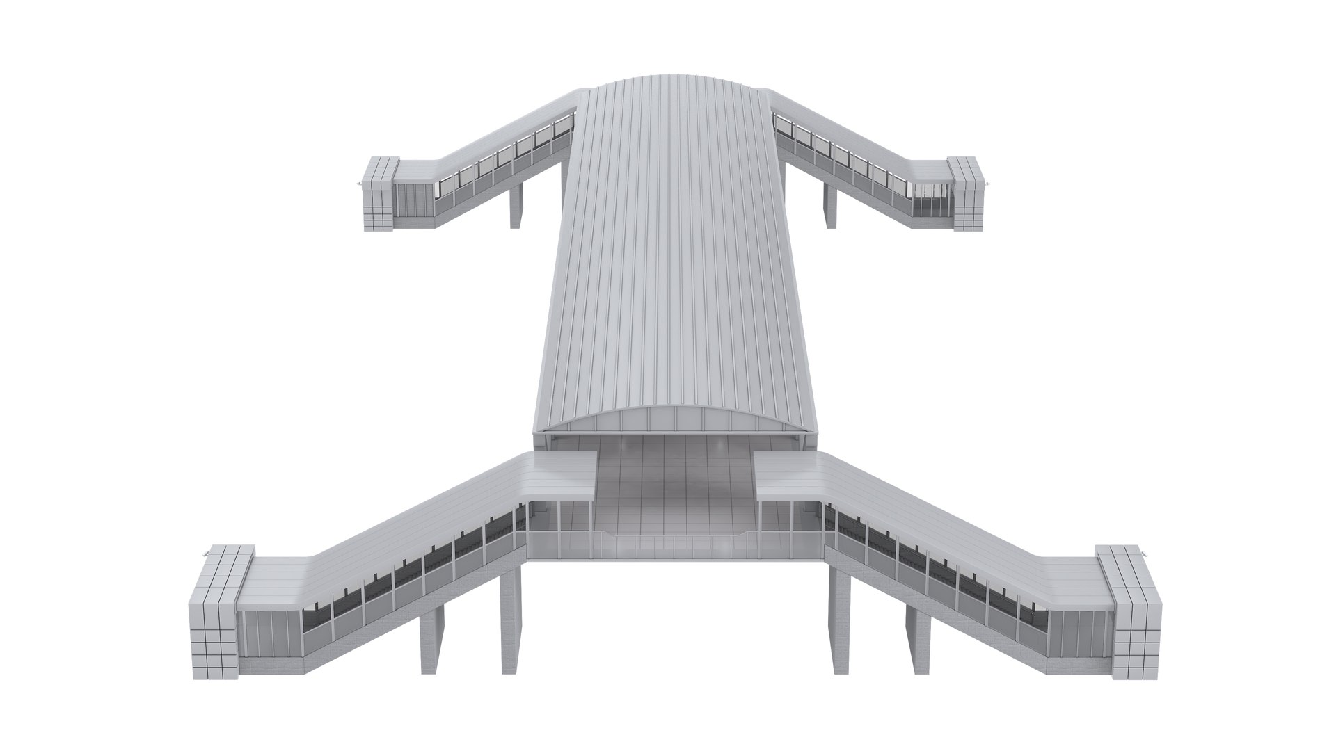 Detailed Pedestrian Bridge Model - TurboSquid 2296326