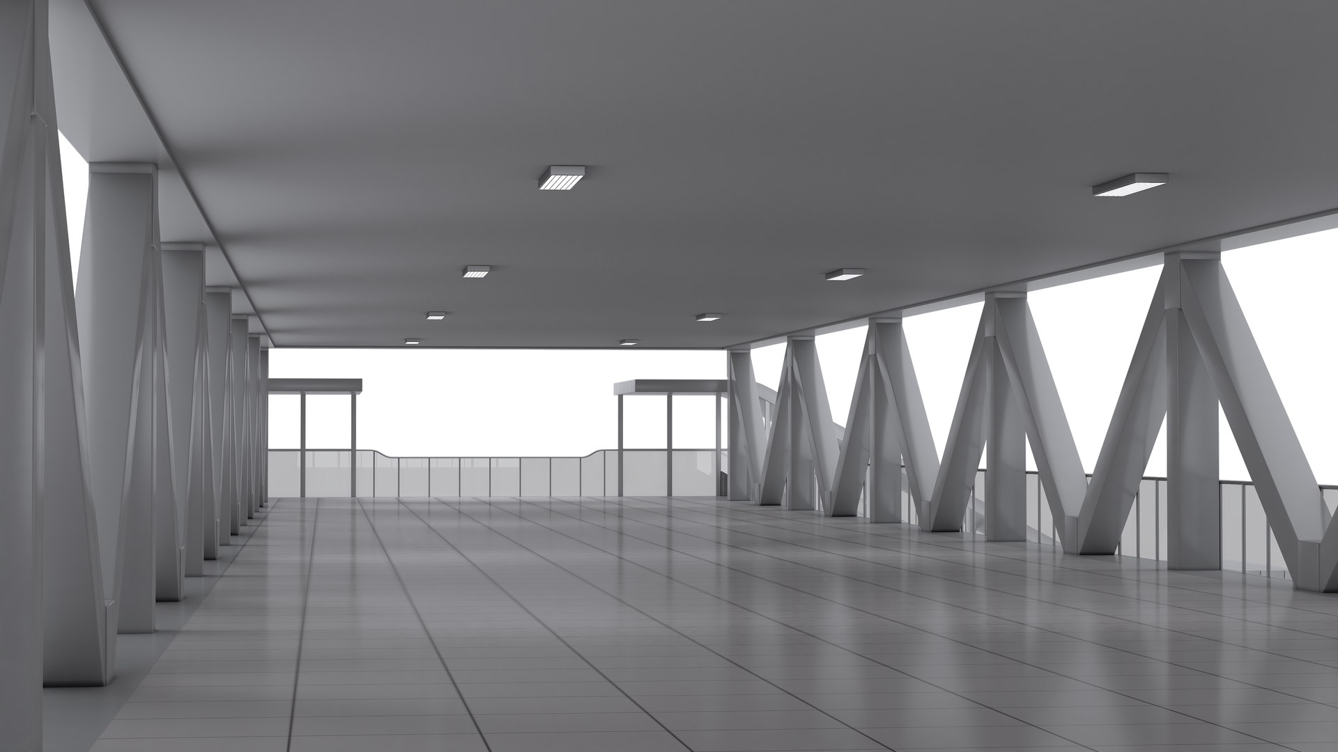 Detailed Pedestrian Bridge Model - TurboSquid 2296326