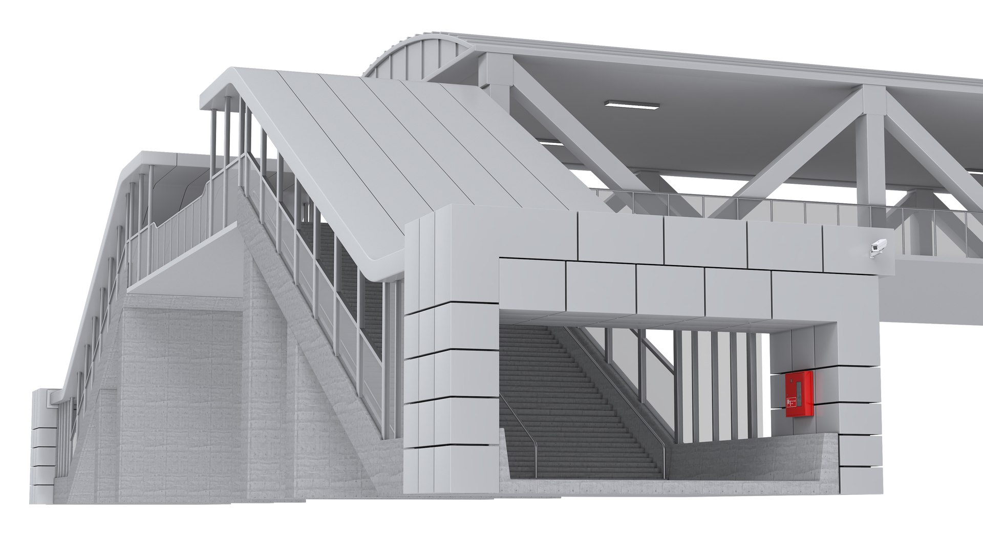 Detailed Pedestrian Bridge Model - TurboSquid 2296326