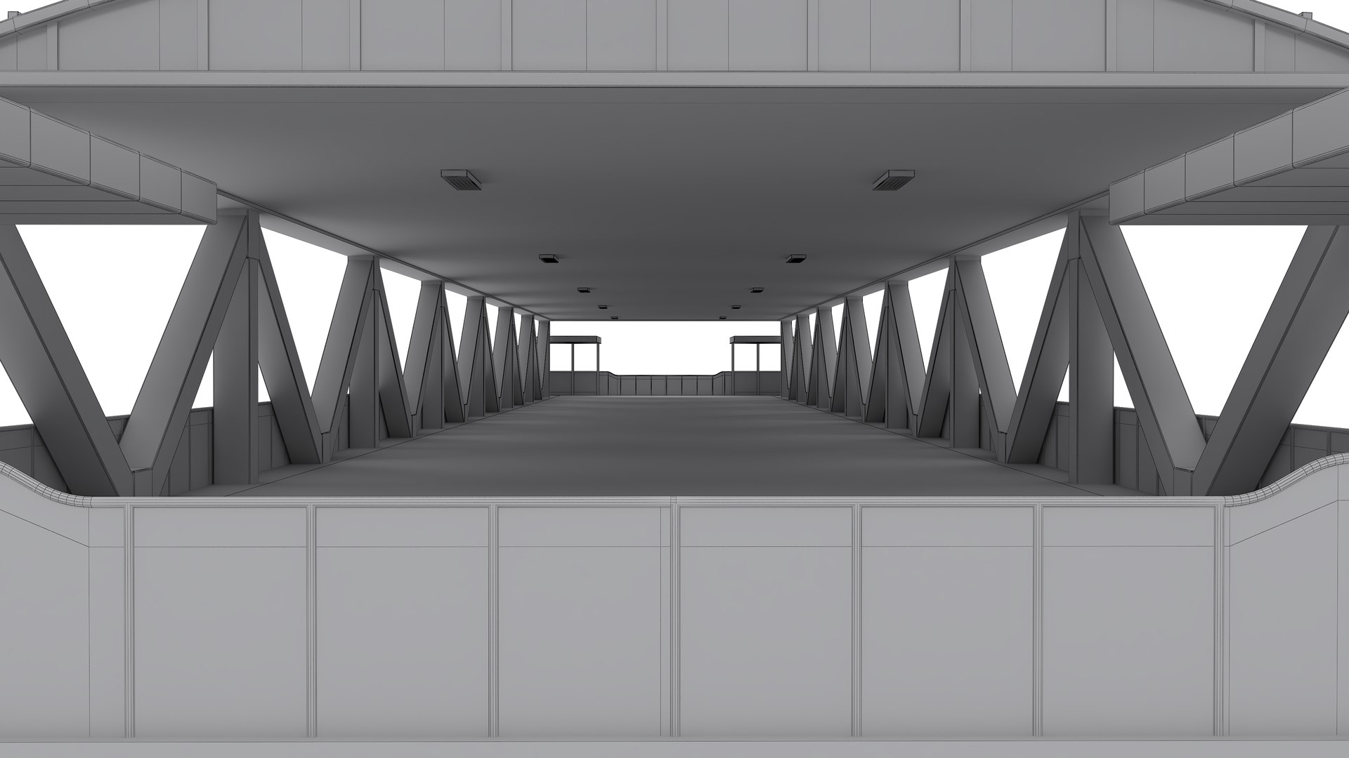 Detailed Pedestrian Bridge Model - TurboSquid 2296326