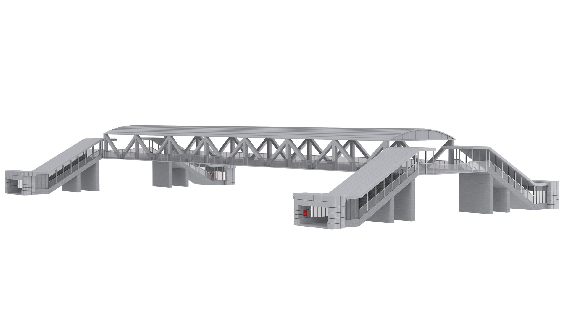 Detailed Pedestrian Bridge Model - TurboSquid 2296326