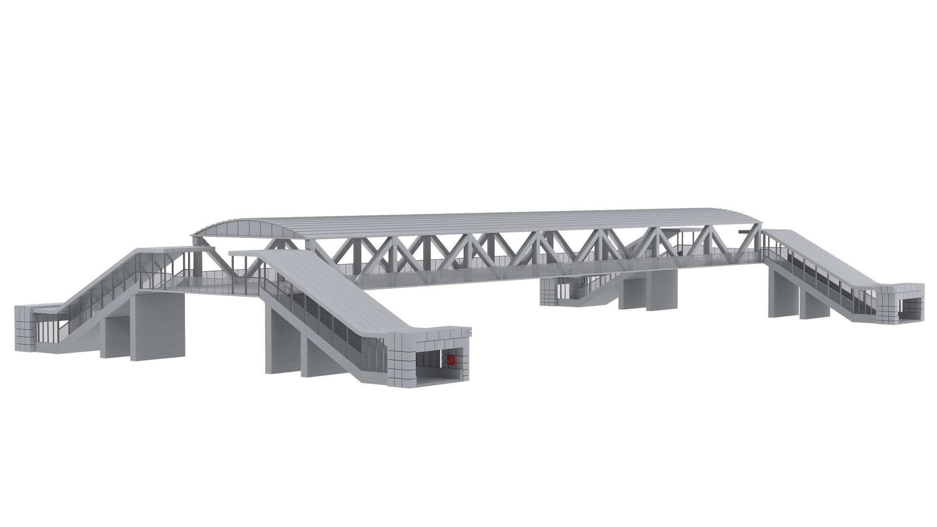 Detailed Pedestrian Bridge Model - TurboSquid 2296326