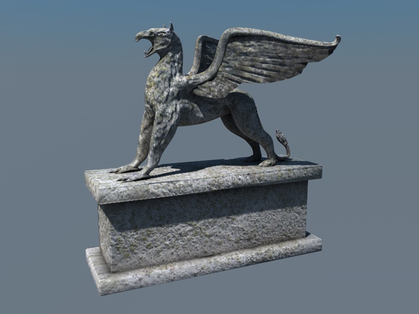 Stone Gryphon 3d Obj