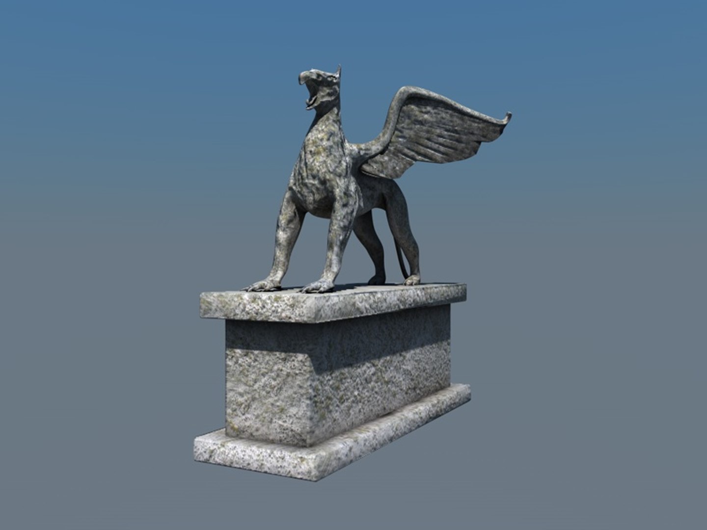 Stone Gryphon 3d Obj