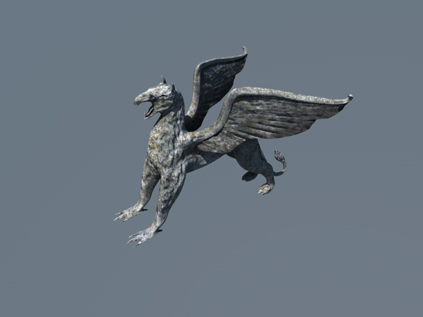 Stone Gryphon 3d Obj