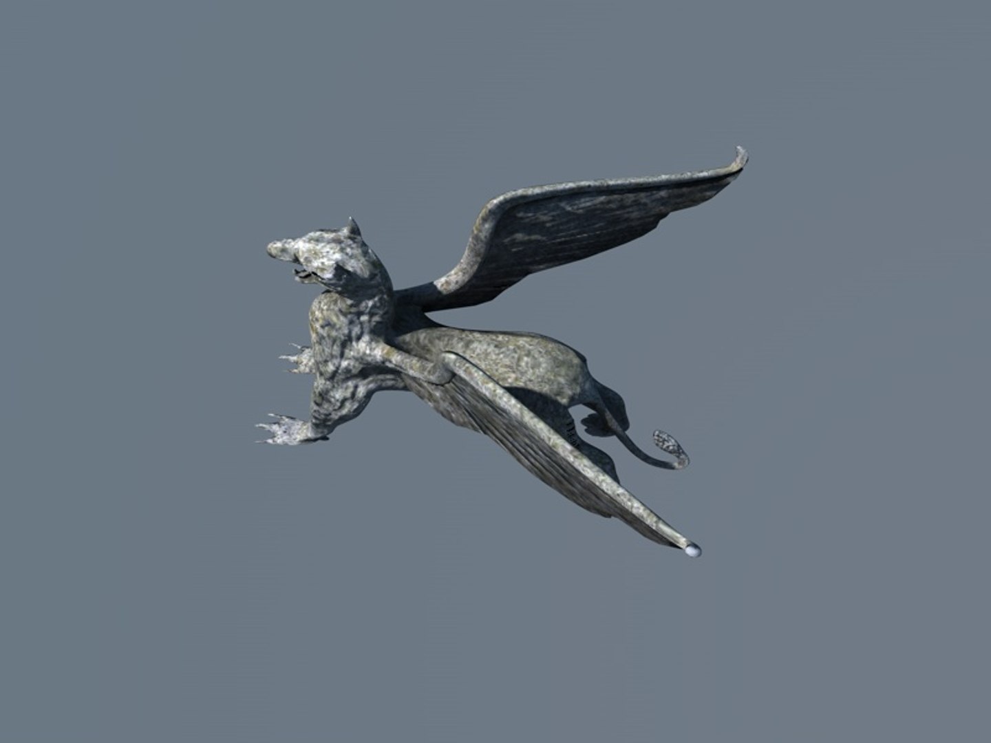 Stone Gryphon 3d Obj