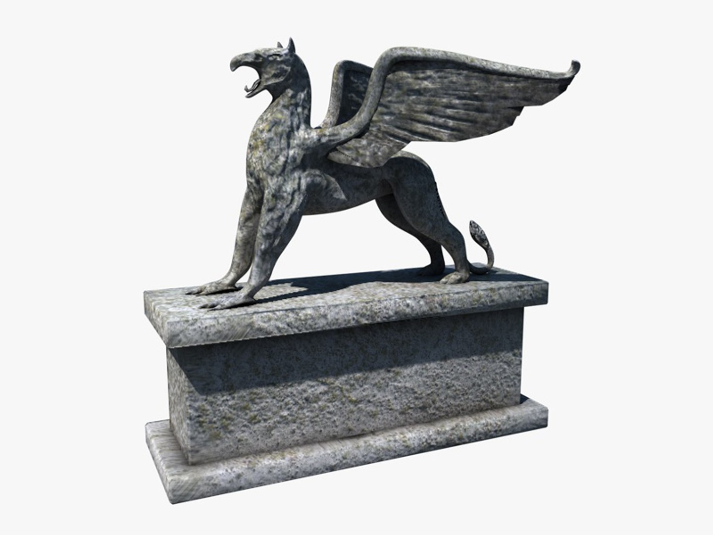 Stone Gryphon 3d Obj