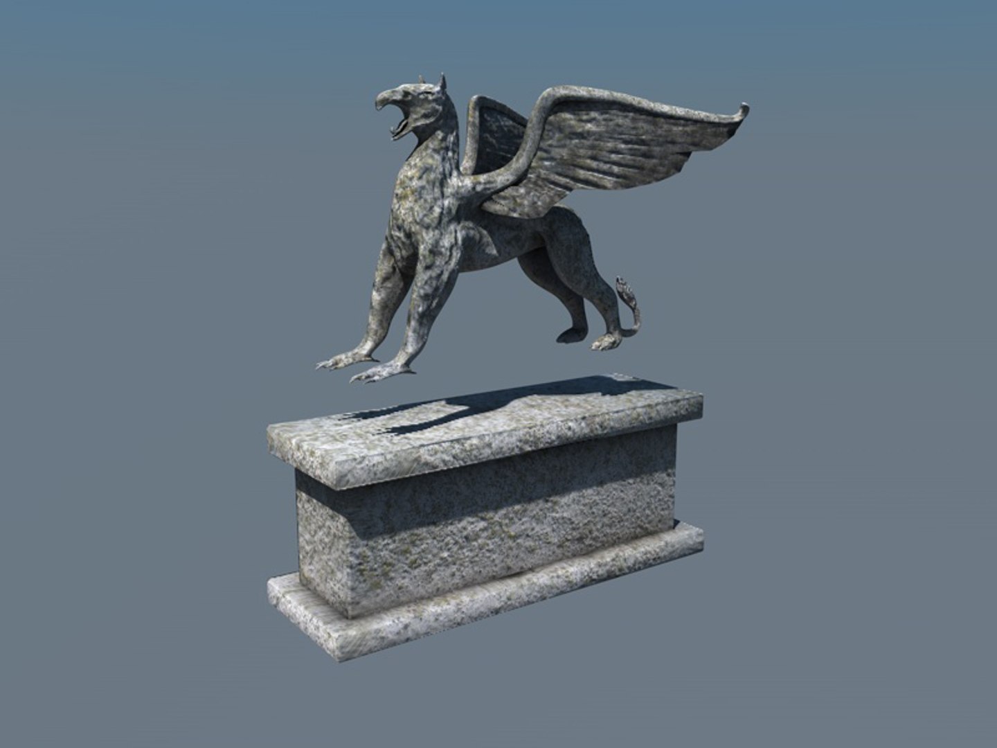 Stone Gryphon 3d Obj