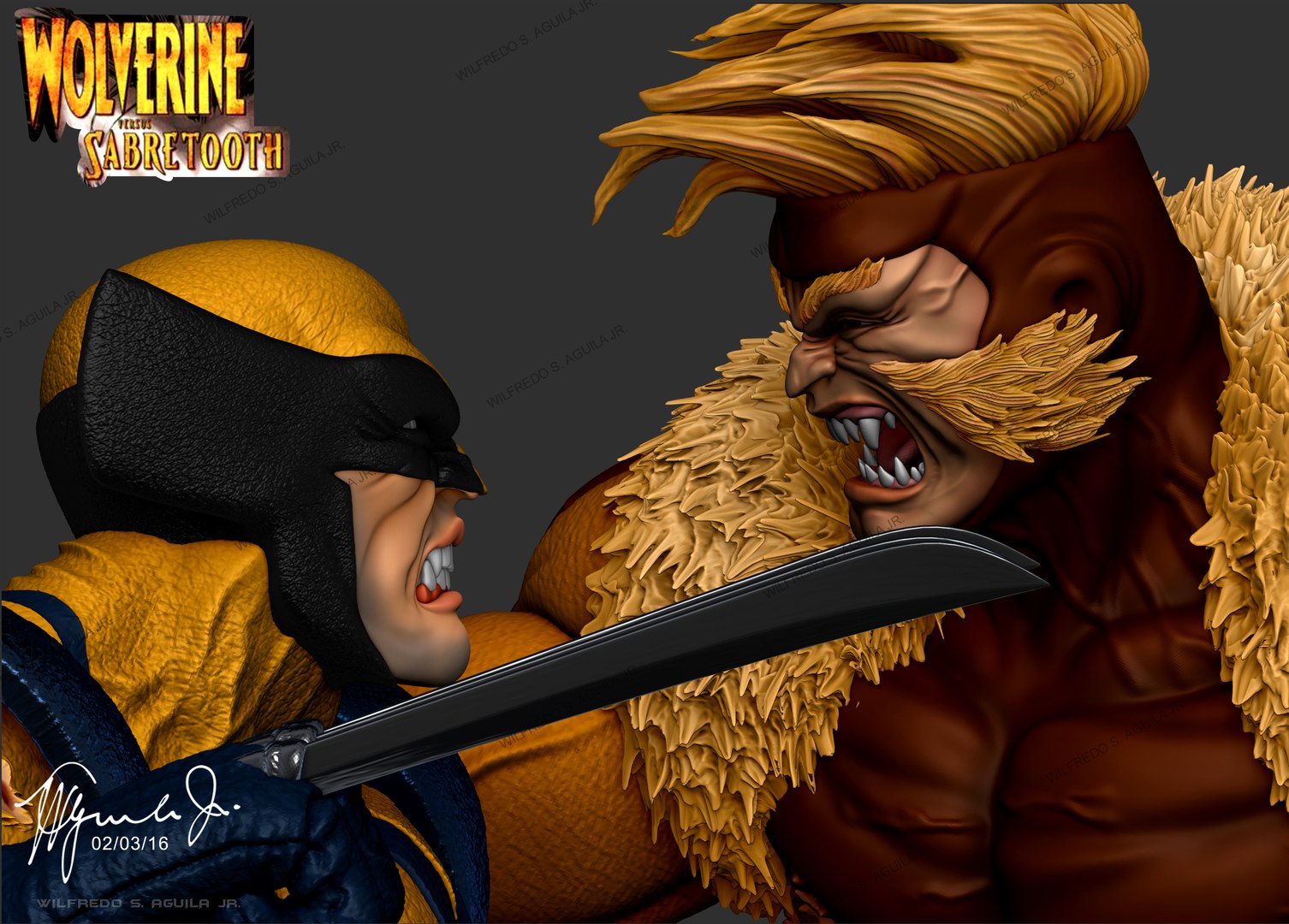 3d X-men Wolverine Sabretooth