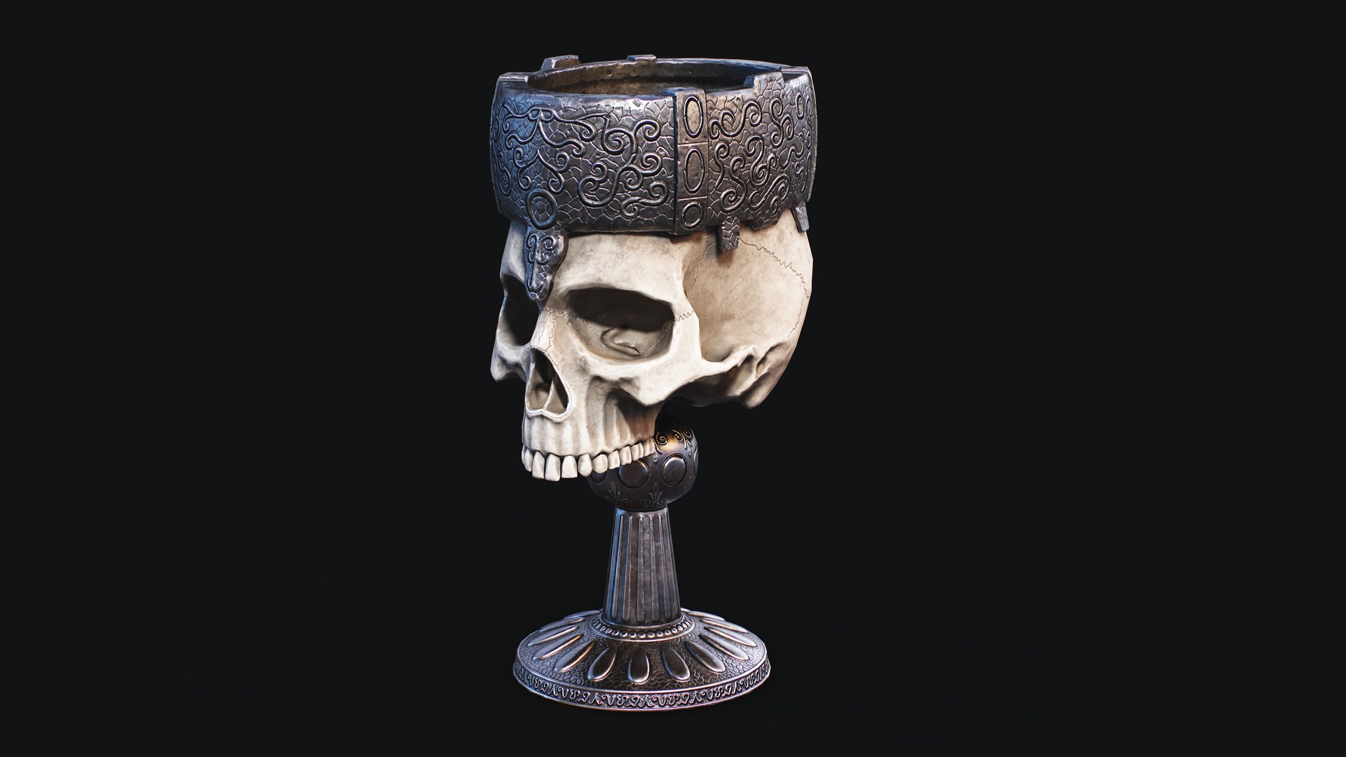 3D Skull Cup Low-poly 3D Model - TurboSquid 2205236