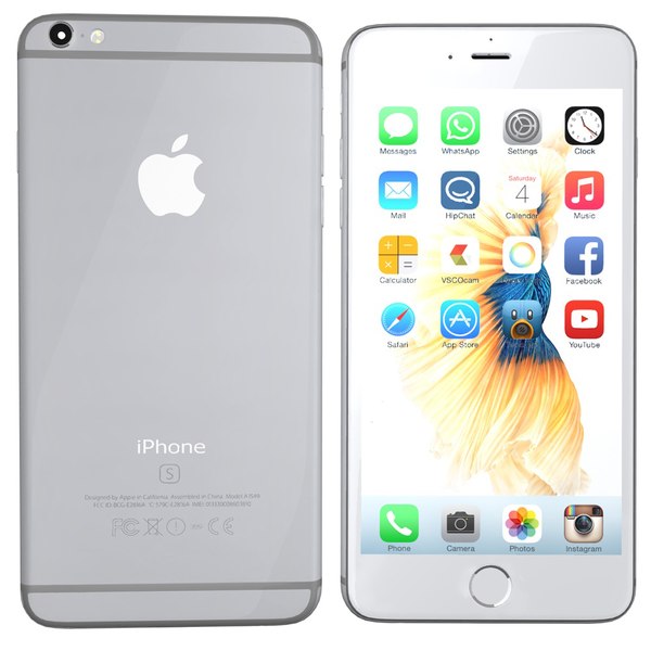 3d model of modelled iphone 6s silver