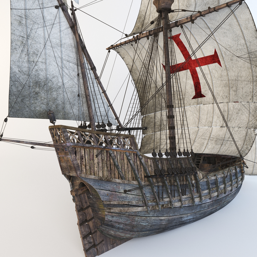 3ds max ship santa maria
